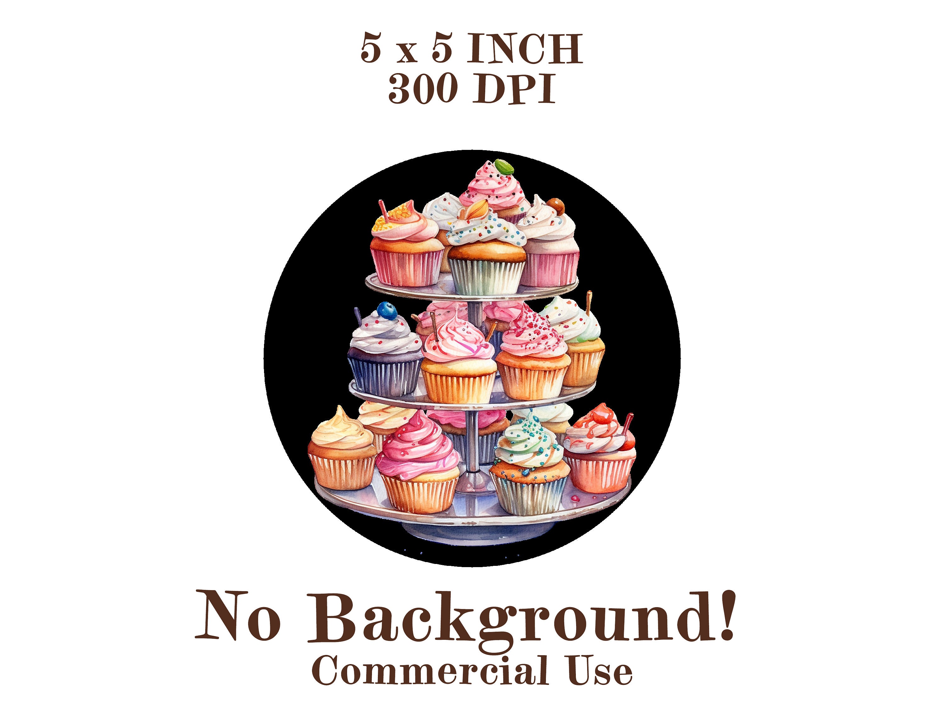 17 Cupcakes Clipart, Watercolor Cupcakes, Cupcake Art, Birthday Art ...