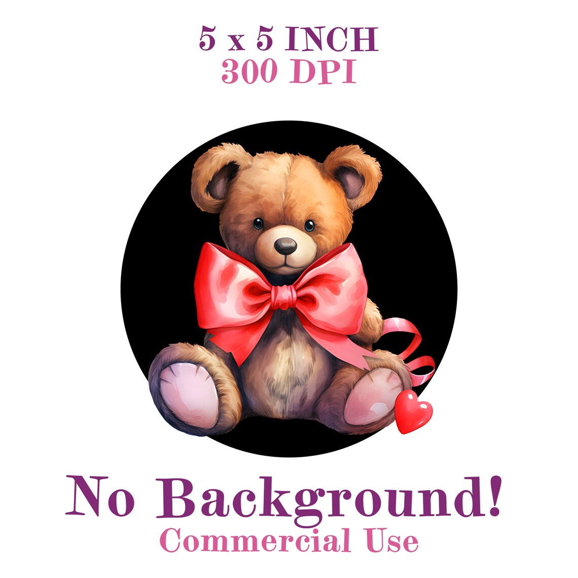 15 Love Bears Clipart, Watercolor Valentines, Teddy Bear Art, Digital ...