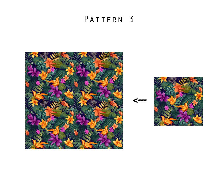 Tropical Flowers Digital Paper, Flowers Seamless Pattern, Floral Prints, Flowers Background ...