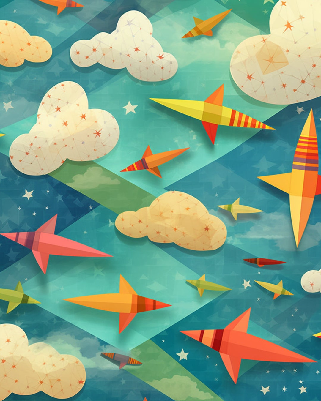 Kids Paper Aeroplan Printable Designs - Etsy