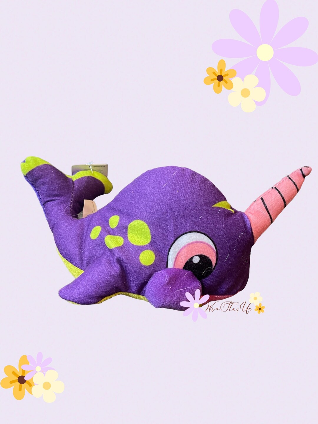 Goffa Plush Norwhal Purpure Pink Green - Etsy