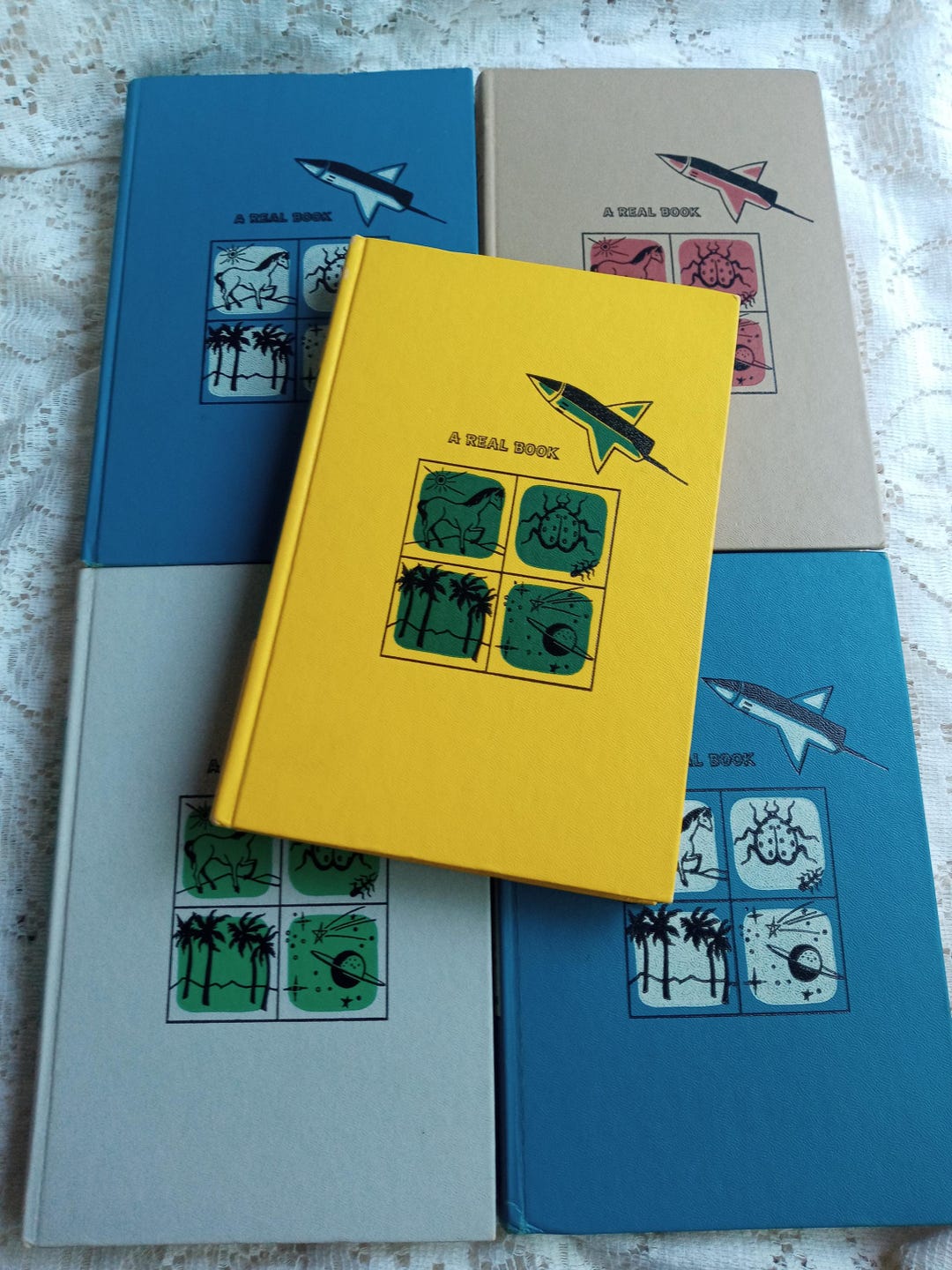 1950's A Real Book SET!!! 5 Vintage Hardcover Books! - Etsy