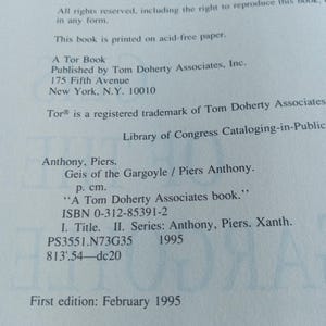 1995 Geis of the Gargoyle - Etsy