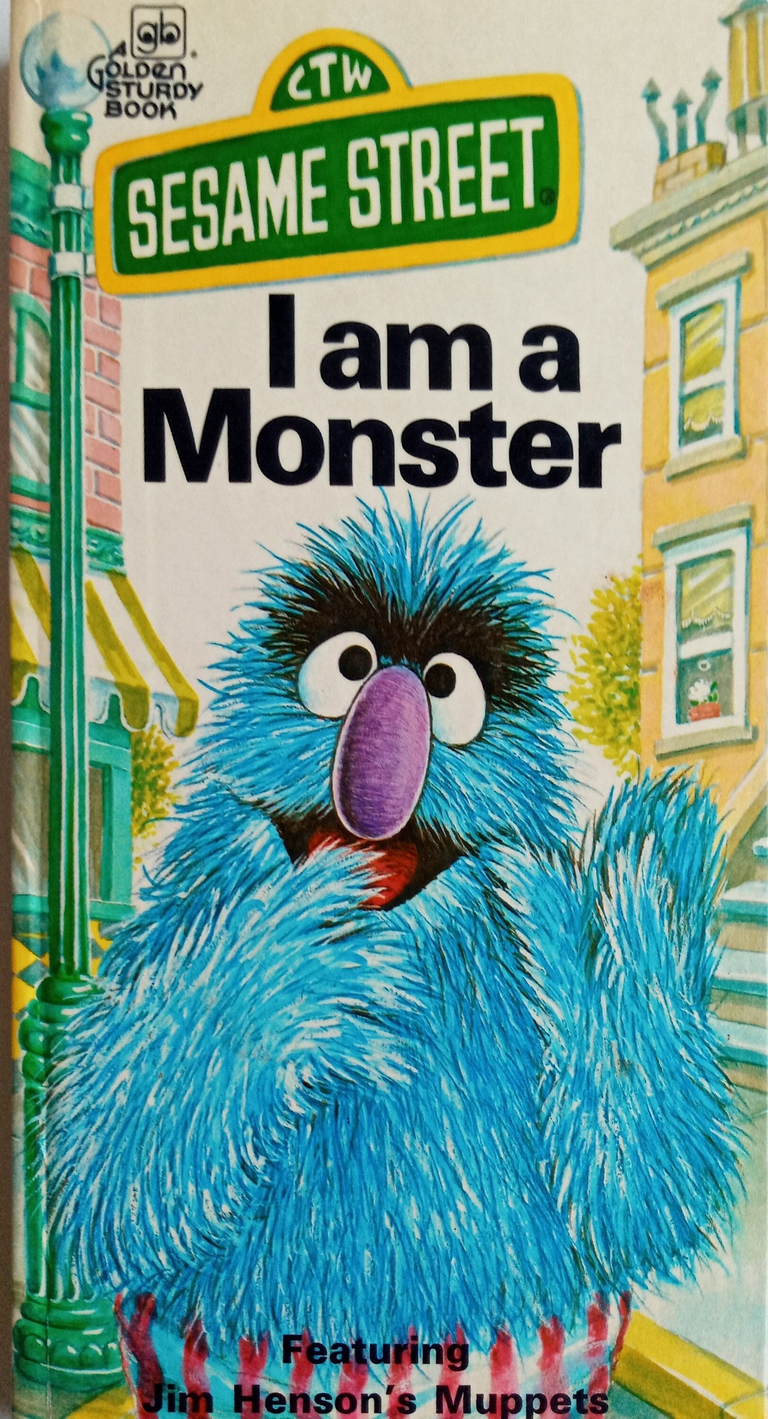 Sesame Street I Am A Monster 1976 Golden Sturdy Board Book - Etsy