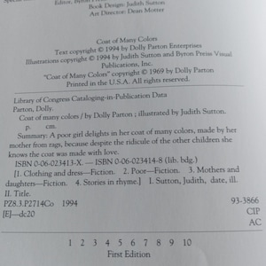 Dolly Parton's Coat of Many Colors Book FIRST EDITION - Etsy