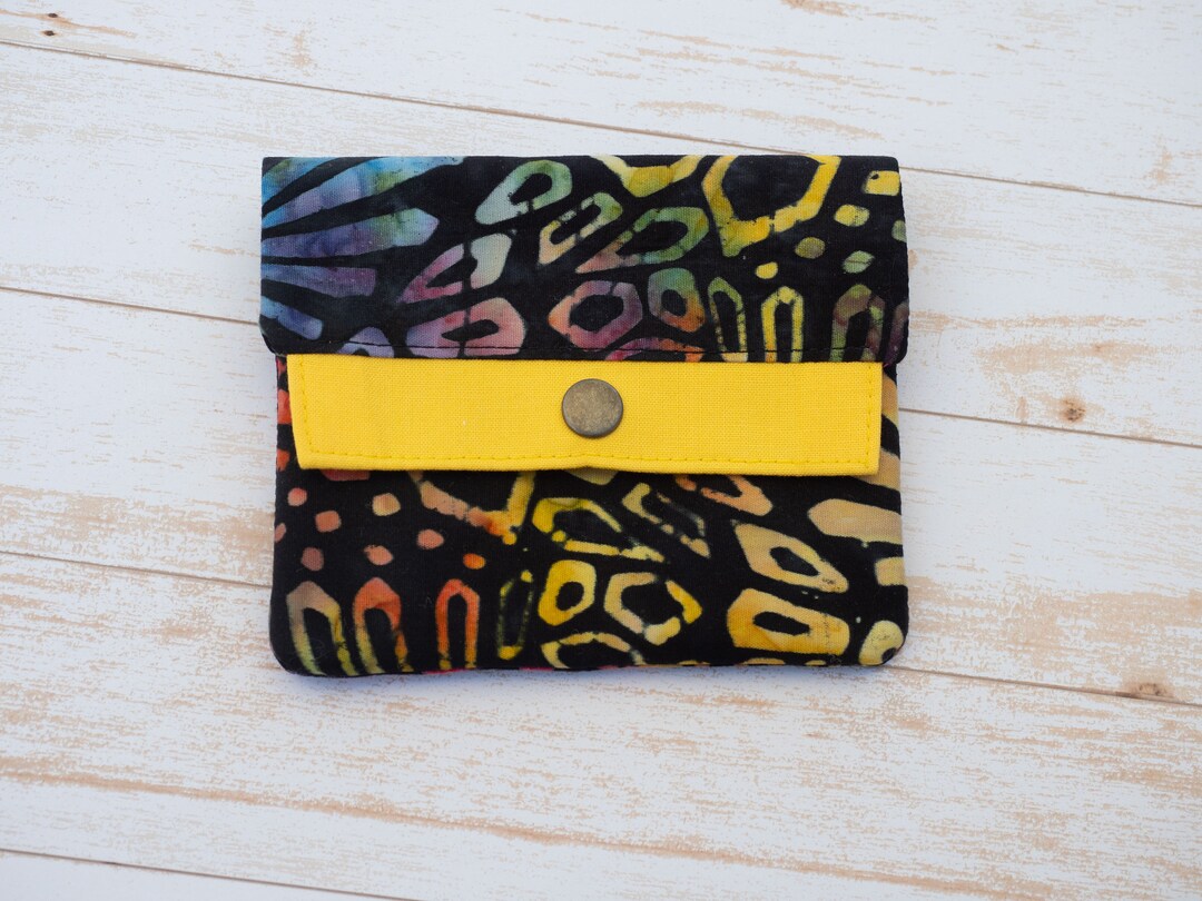 Minimalist Wallet, Slim Wallet, Batik Fabric Wallet, Mini Wallet for ...