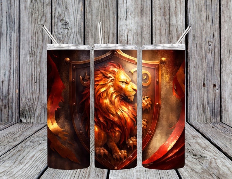 Gryffindor Tumbler Wrap, Straight and Tapered 20 Oz Tumbler Wraps, PNG ...