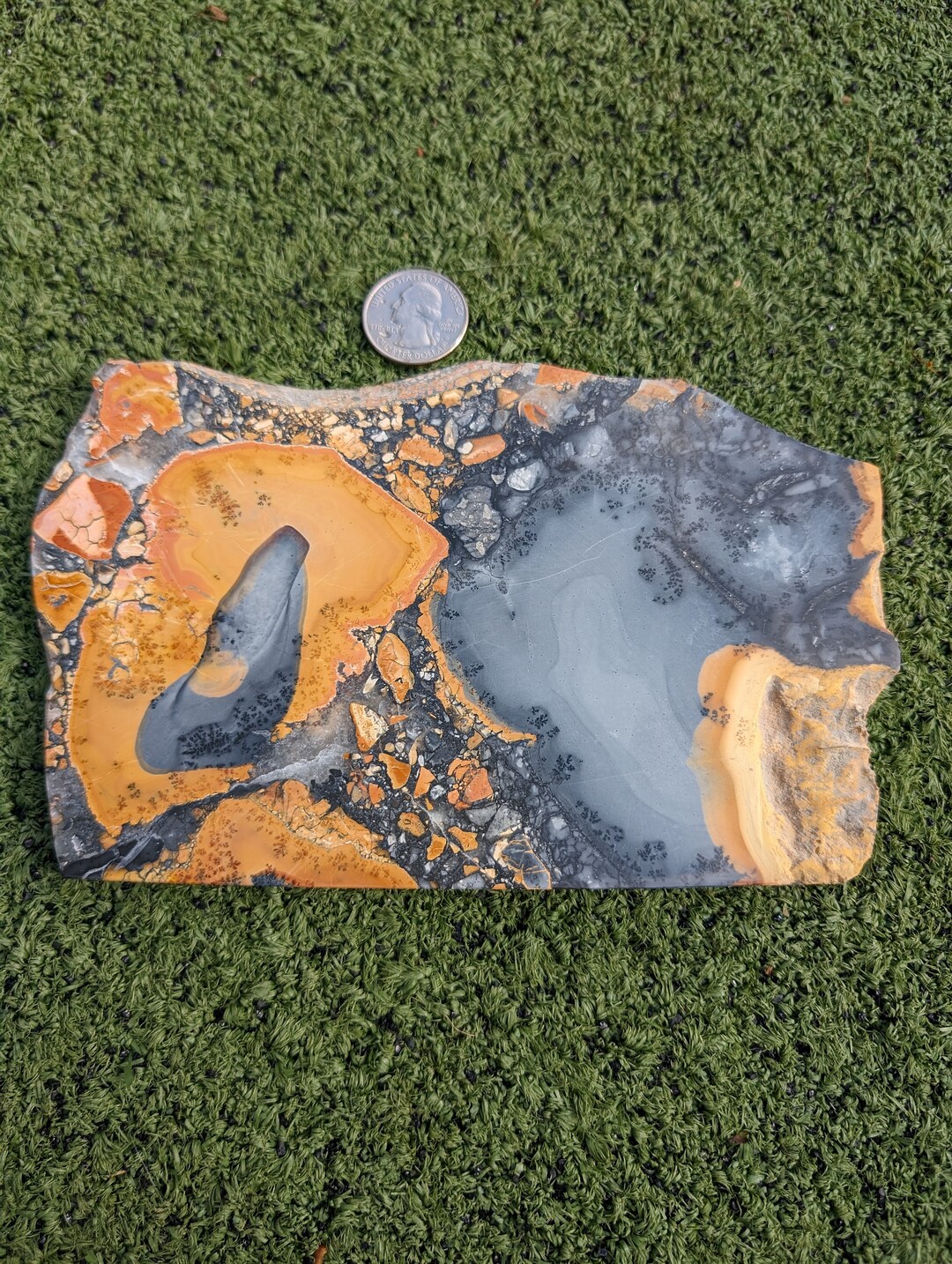 Maligano Jasper Slab With Dendrites, Scenic Maligano Jasper Large Size ...