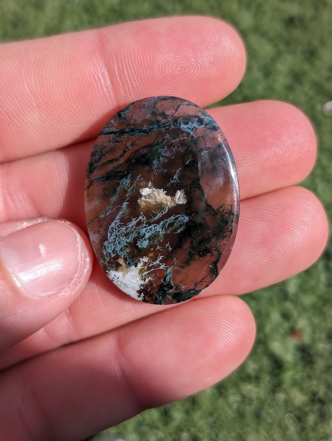 Green Moss Agate Cabochon, Green Multicolor Moss Agate Material,high ...