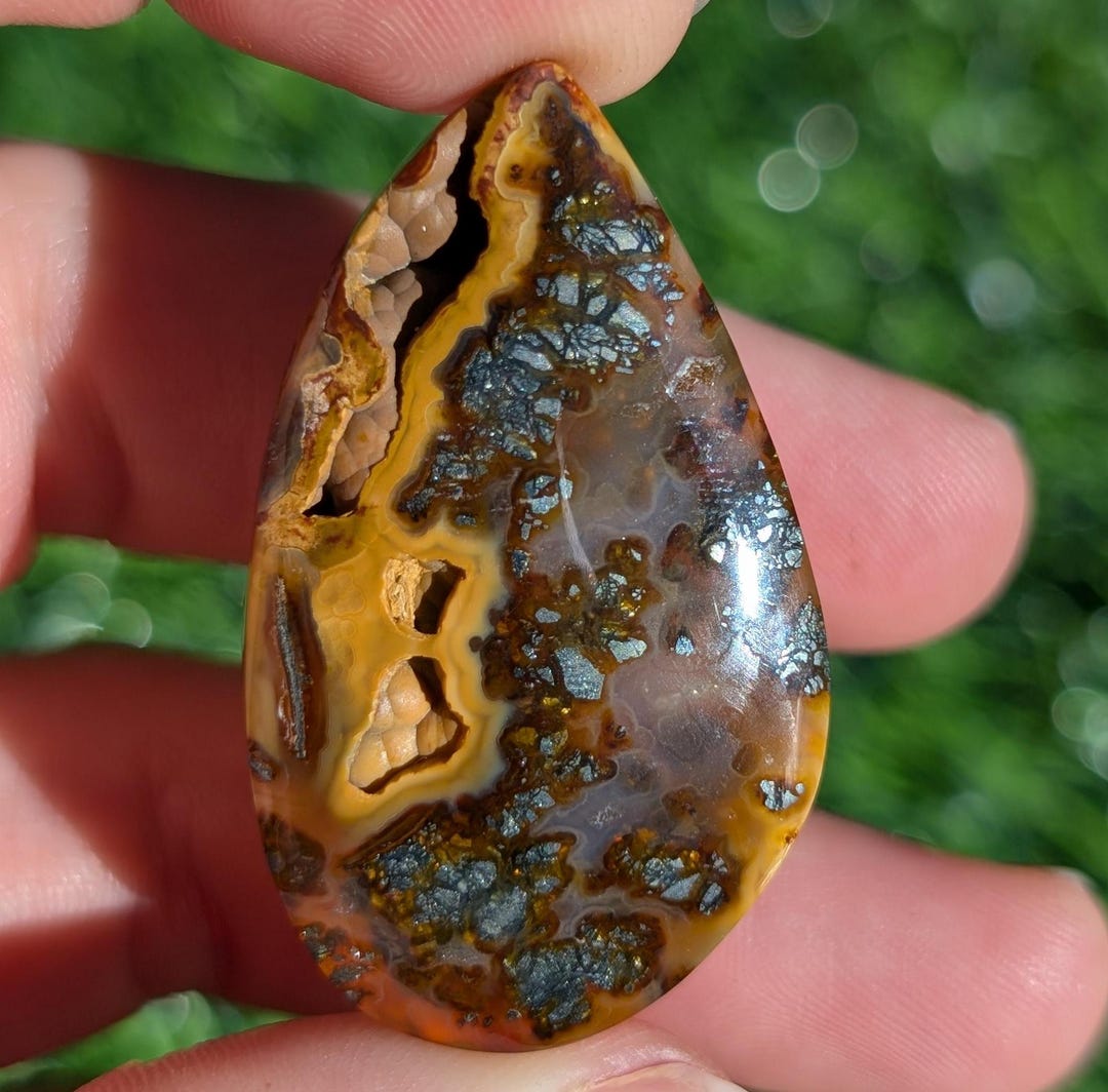 Red Marcasite Canochon, Carnelian Marcasite and Pyrite Cabochons ...