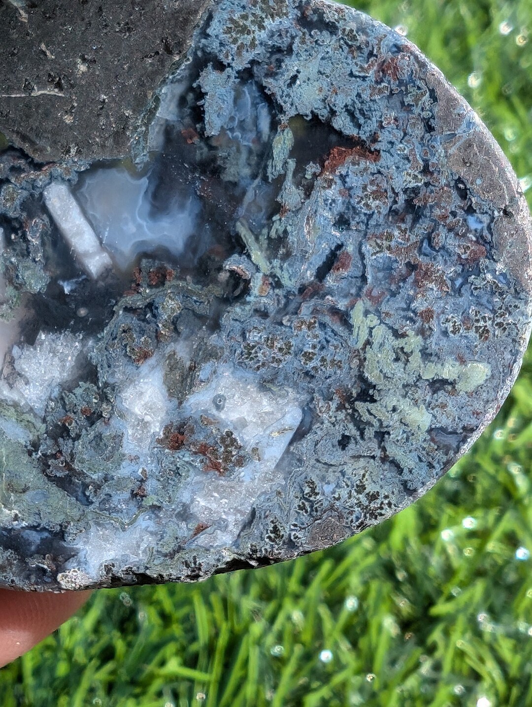 Purple Moss Agate Slabs or Slice, Purple Chalcedony Slab,. Beautiful ...