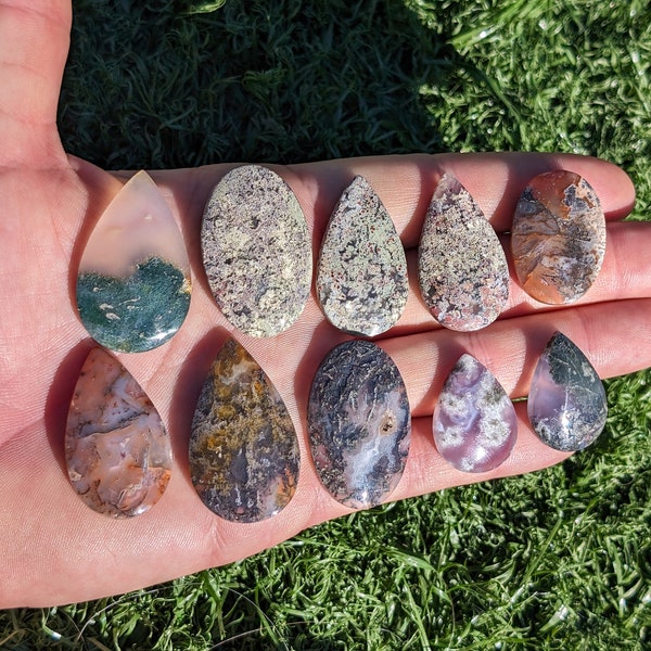 Moss Agate Cabochon - Etsy