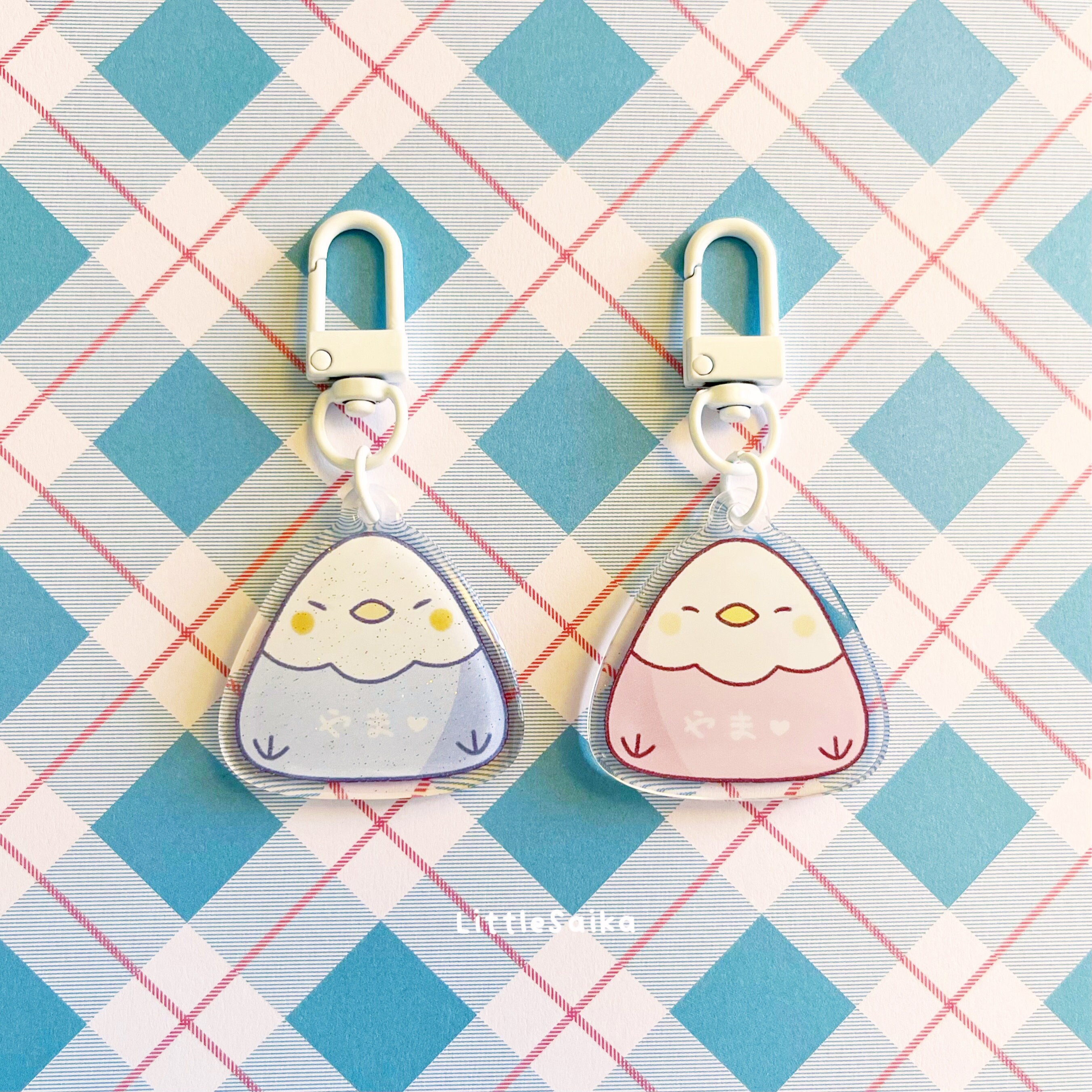 Fuji Bird Keychain Kawaii Cute Original Design Character Pastel ...