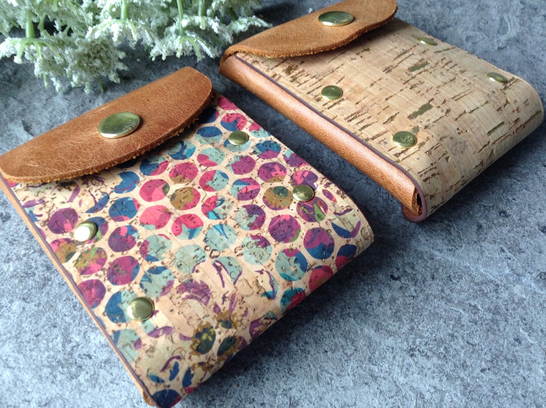 Quick Access Leather Wallet / Tan Brown / Vibrant Cork / Natural Cork ...