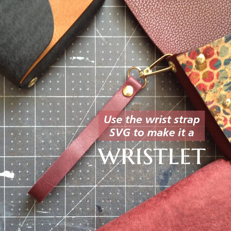 Easy No Sew Faux Leather Bag Pattern: Wristlet Shoulder Bag & Strap ...