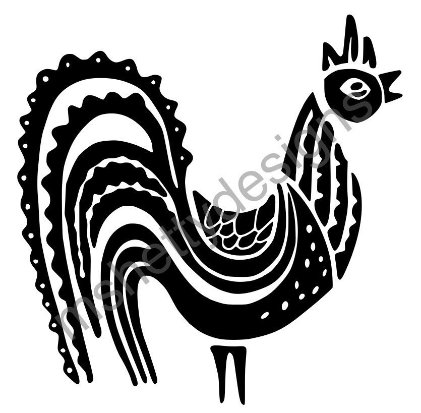 Butterprint Rooster SVG Cut File for Stand Mixer or Kitchenware, Fabric ...