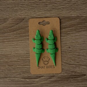Alligator Earrings | 3D Printed Jewelry - Etsy