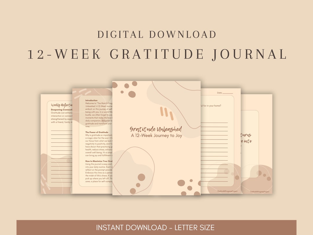 Gratitude Unleashed: A 12-week Journey to Joy - Etsy