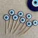 Evil Eye Cupcake Toppers Evil Eye Party Mediterranean Party Greek Party ...
