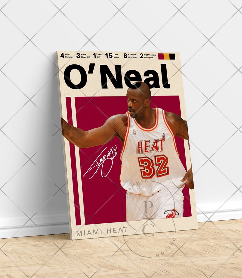 Shaquille O'neal Poster, Basketball Print, Sports, Wall Décor, NBA ...