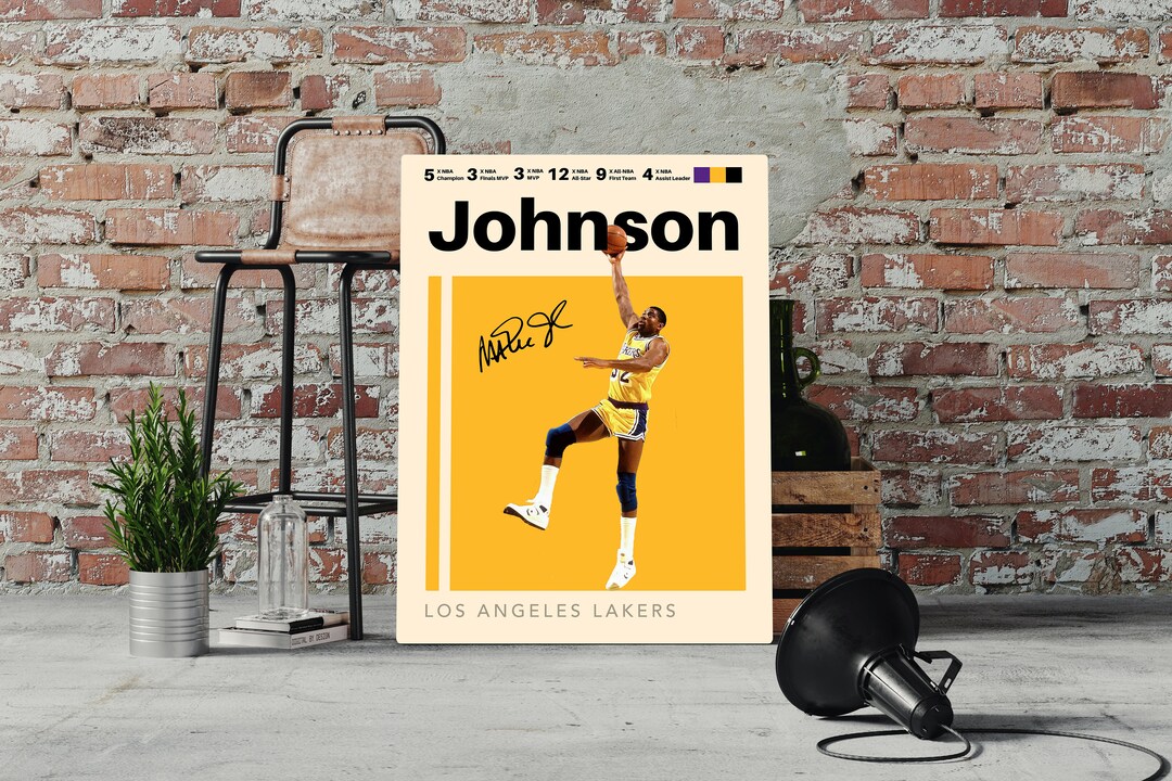 Magic Johnson Poster Basketball Print Sports Wall Décor - Etsy