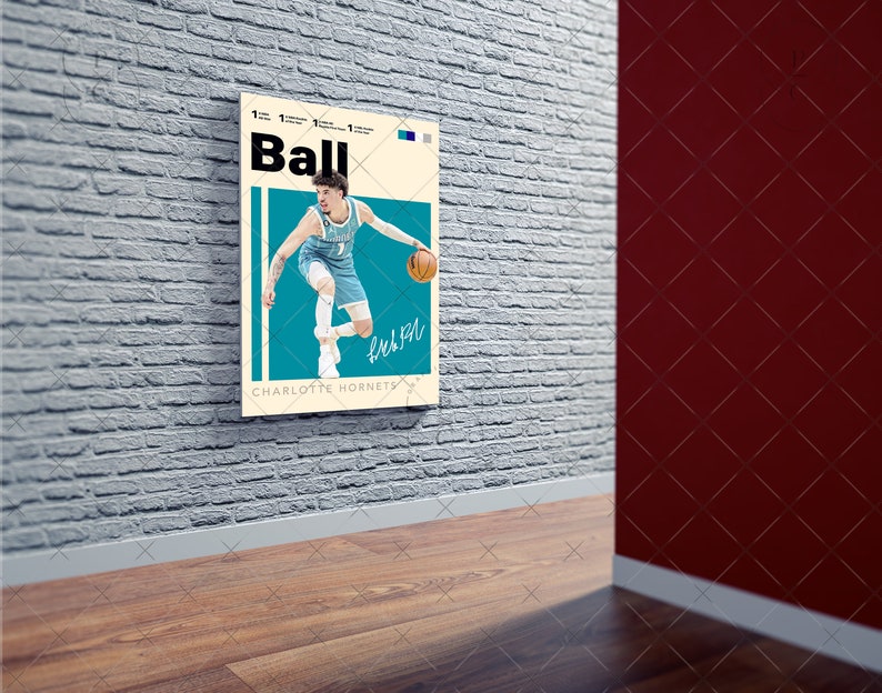 Lamelo Ball Poster, Basketball Print, Sports, Wall Décor, NBA Poster ...