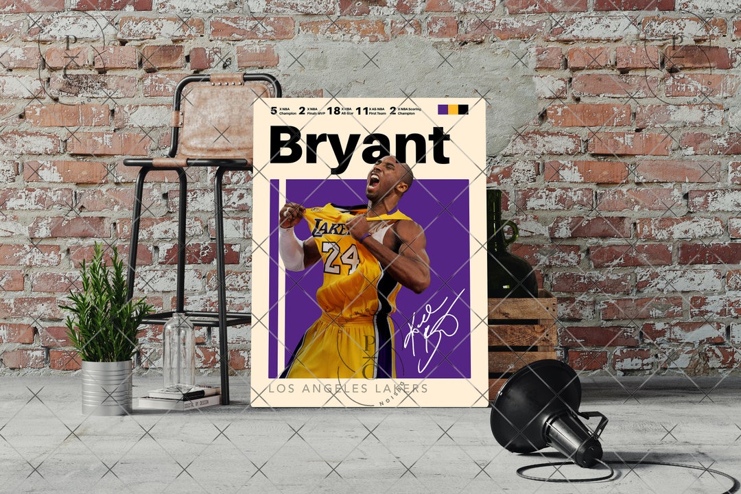 Kobe Bryant Poster, Basketball Print, Sports, Wall Décor, NBA Poster ...