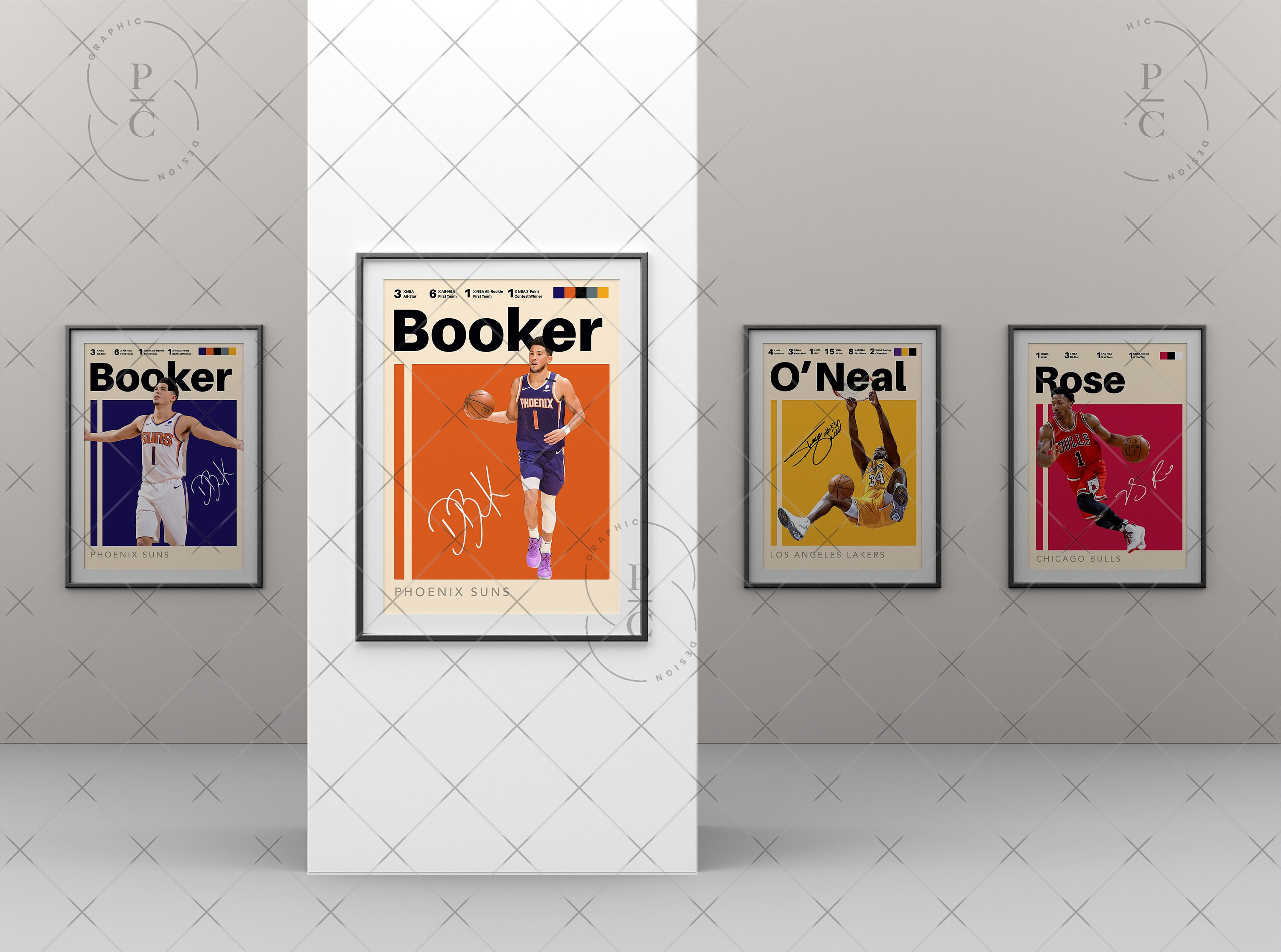 Devin Booker Poster, Basketball Print, Sports, Wall Décor, NBA Poster ...
