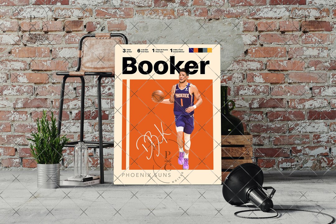 Devin Booker Poster, Basketball Print, Sports, Wall Décor, NBA Poster ...