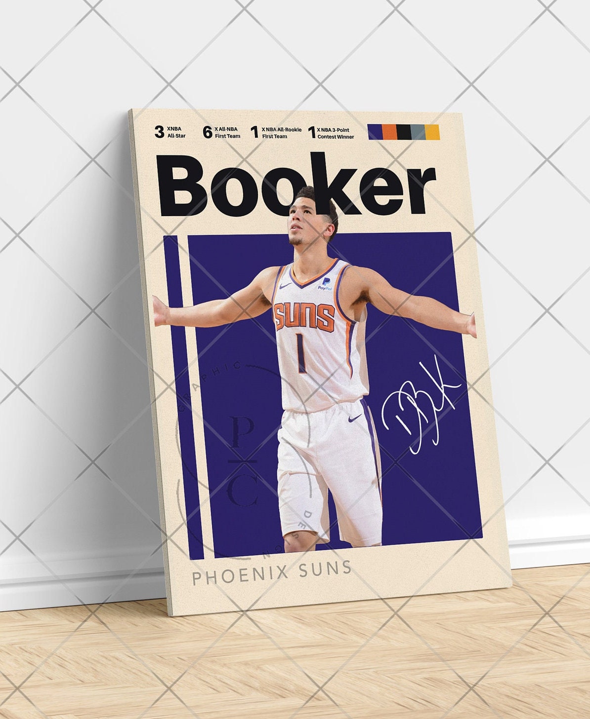 Devin Booker Poster Basketball Print Sports Wall Décor NBA - Etsy