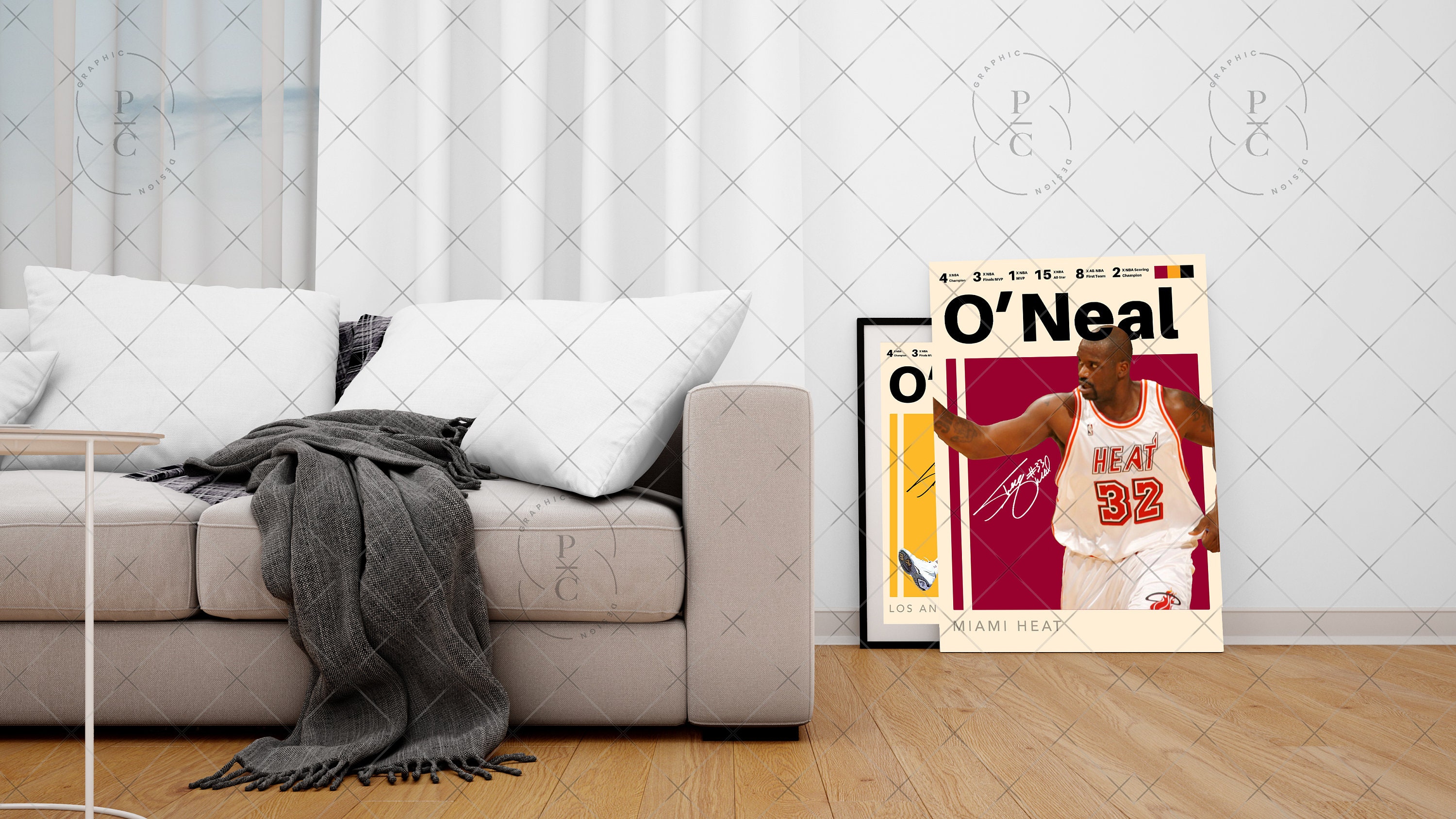 Shaquille O'neal Poster, Basketball Print, Sports, Wall Décor, NBA ...