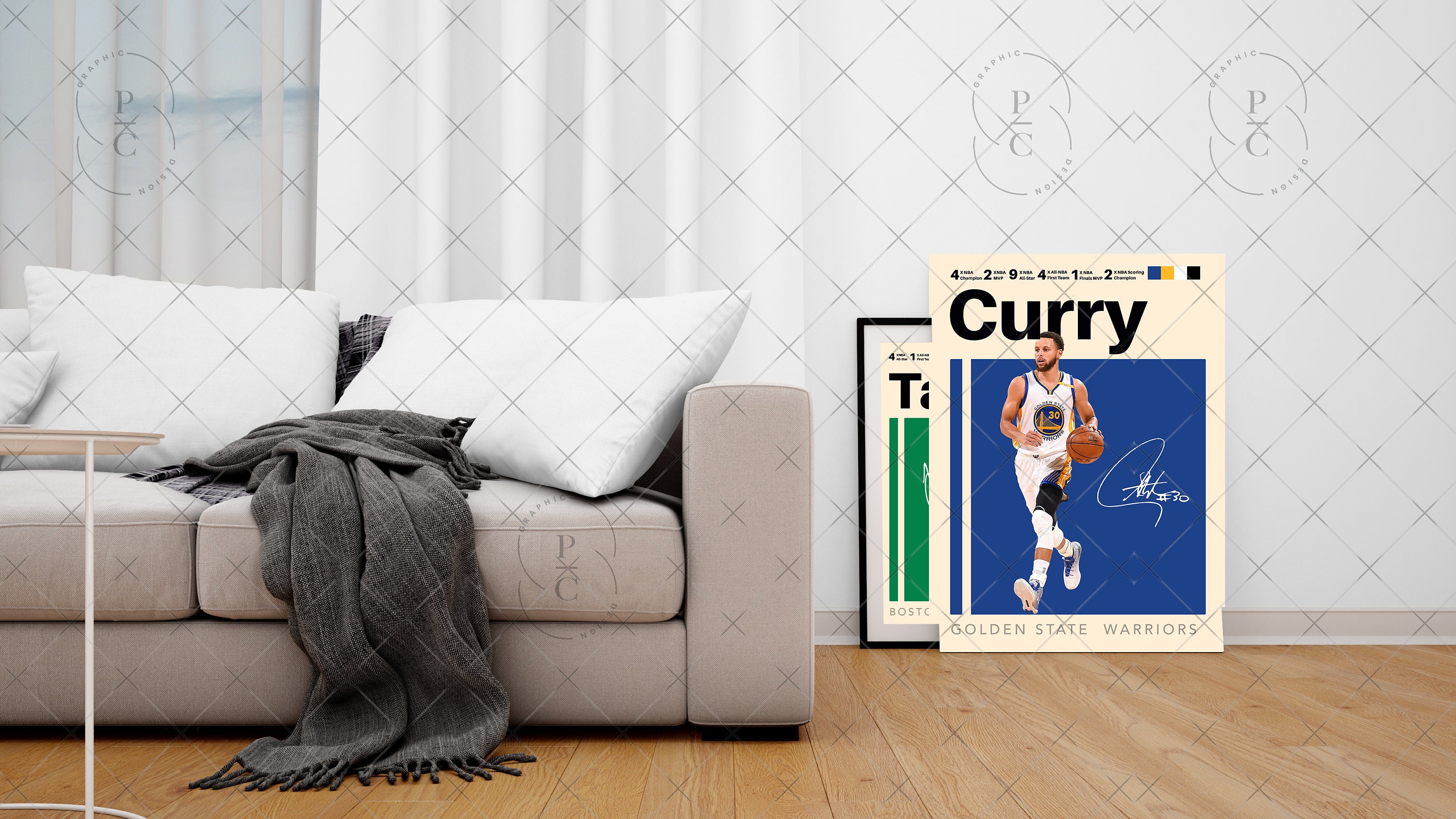 Steph Curry Poster, Basketball Print, Sports, Wall Décor, NBA Poster ...