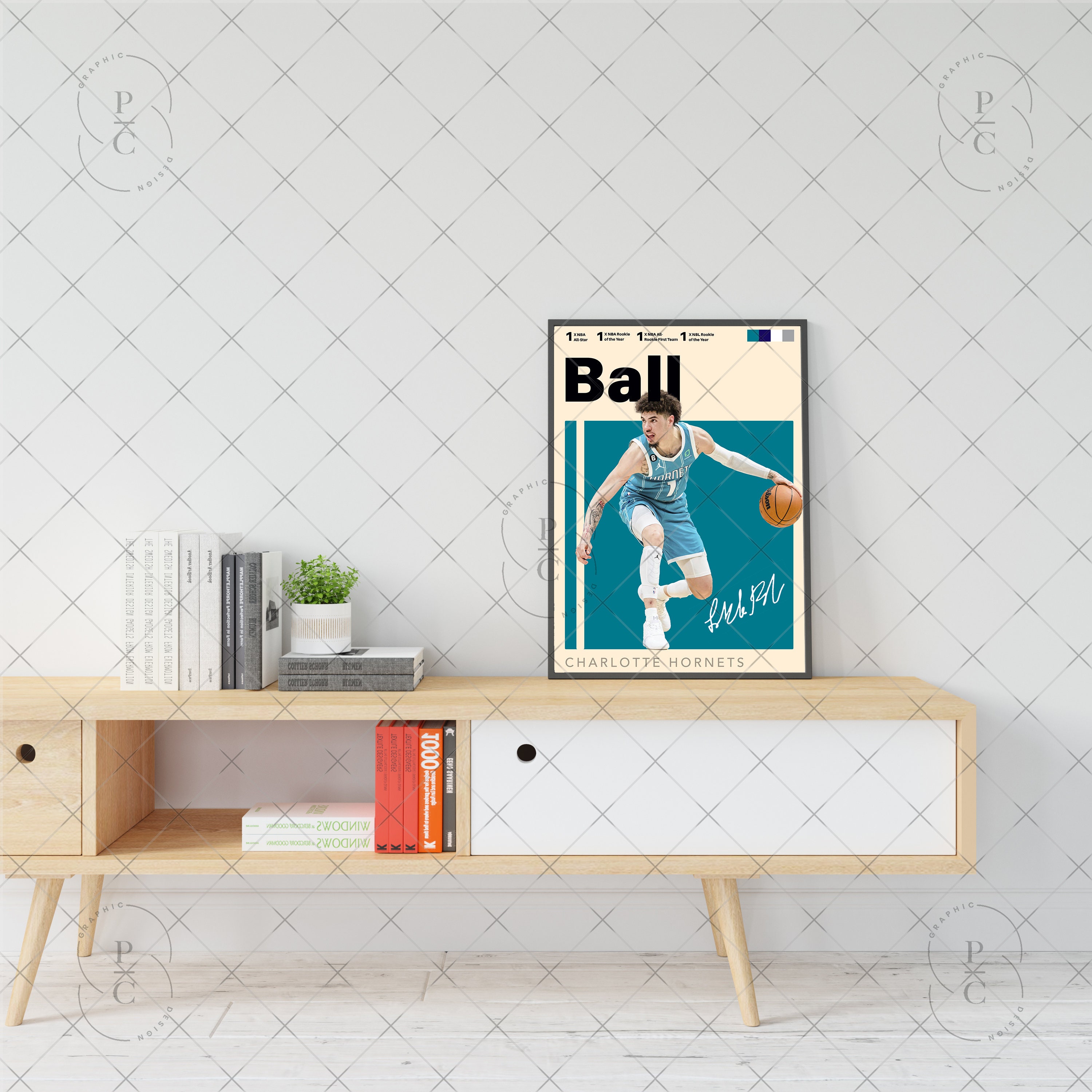 Lamelo Ball Poster, Basketball Print, Sports, Wall Décor, NBA Poster ...