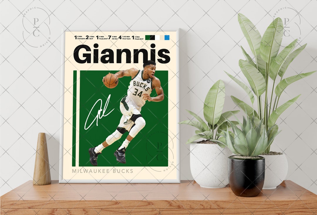 Giannis Antetokounmpo Poster Basketball Athlete Print Sports - Etsy UK
