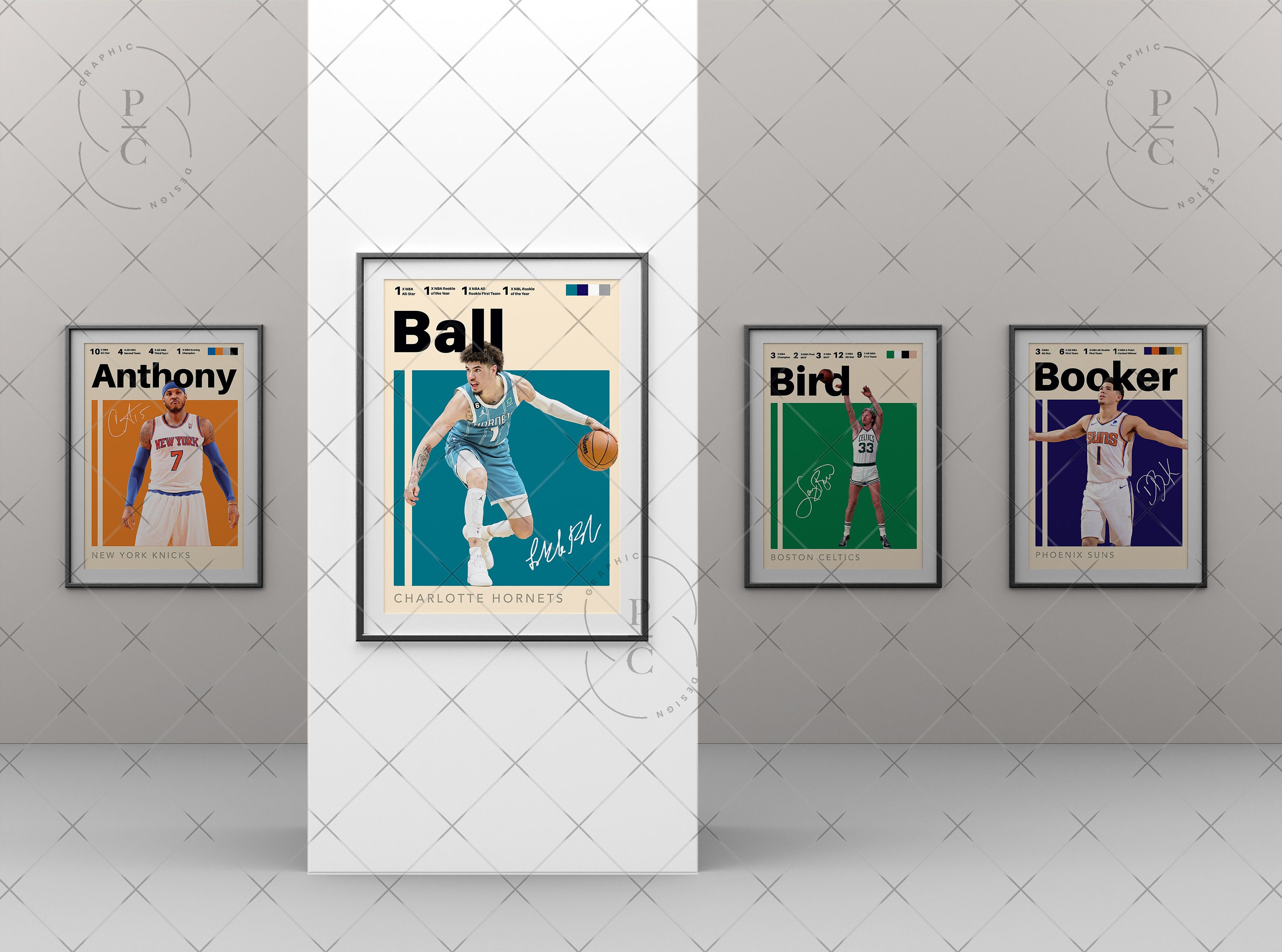 Lamelo Ball Poster, Basketball Print, Sports, Wall Décor, NBA Poster ...