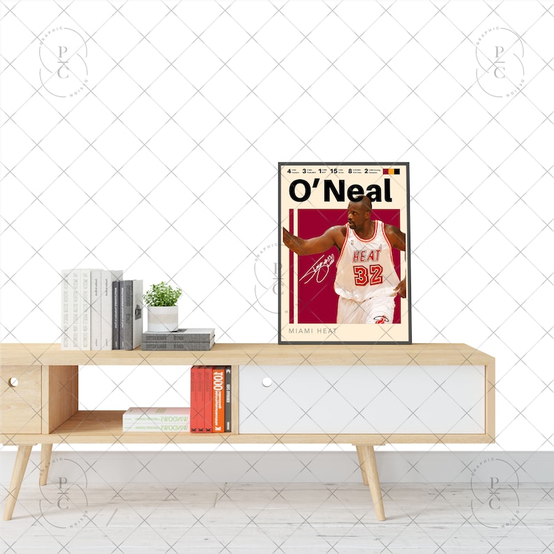 Shaquille O'neal Poster, Basketball Print, Sports, Wall Décor, NBA ...