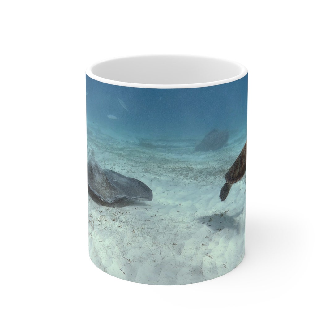 Amazing Sea Turtle and Stingray Mug, Turtle Lover Gift, Sea Life Gift ...