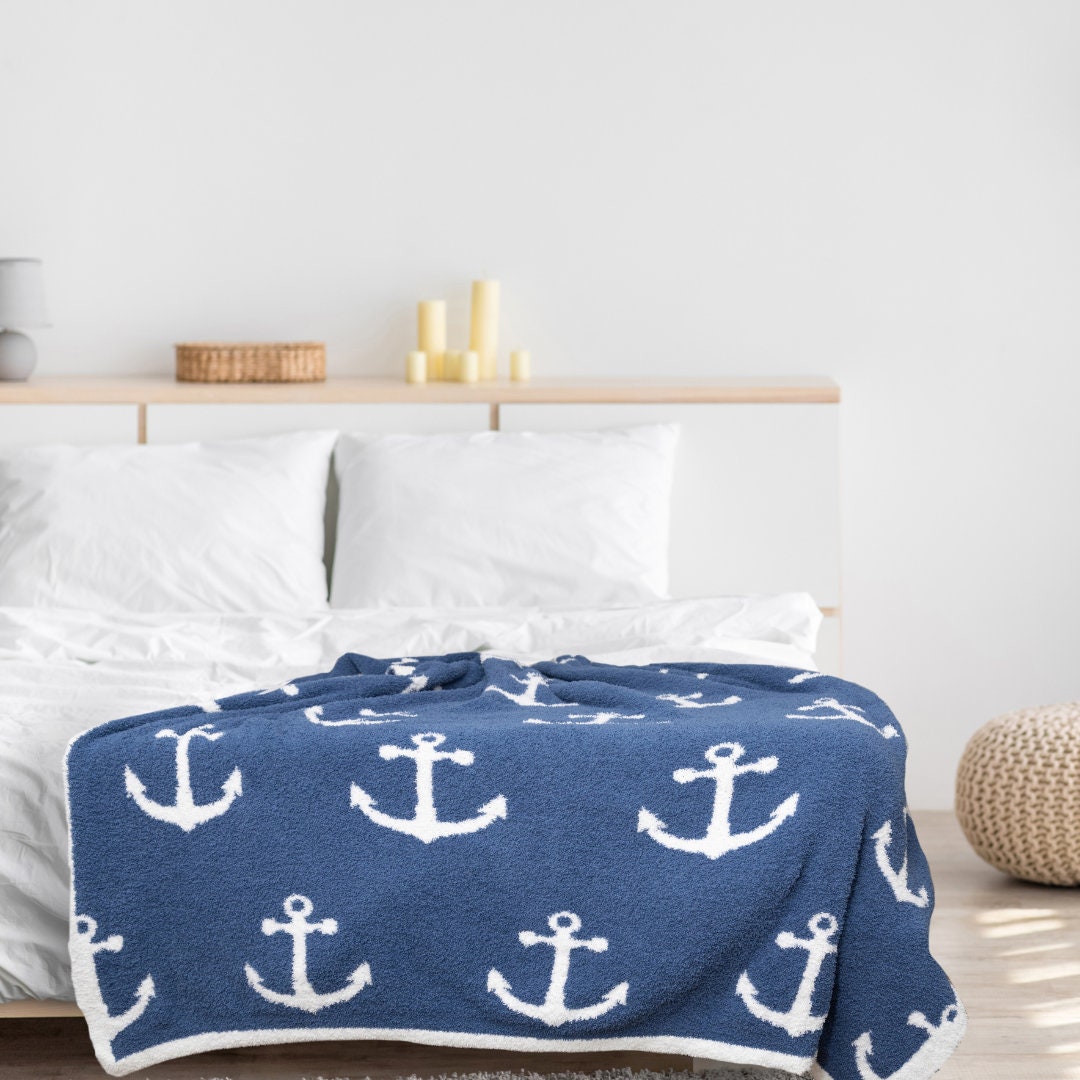 Anchor Throw Blanket Unbelievably Soft Reversible & Lightweight the ...
