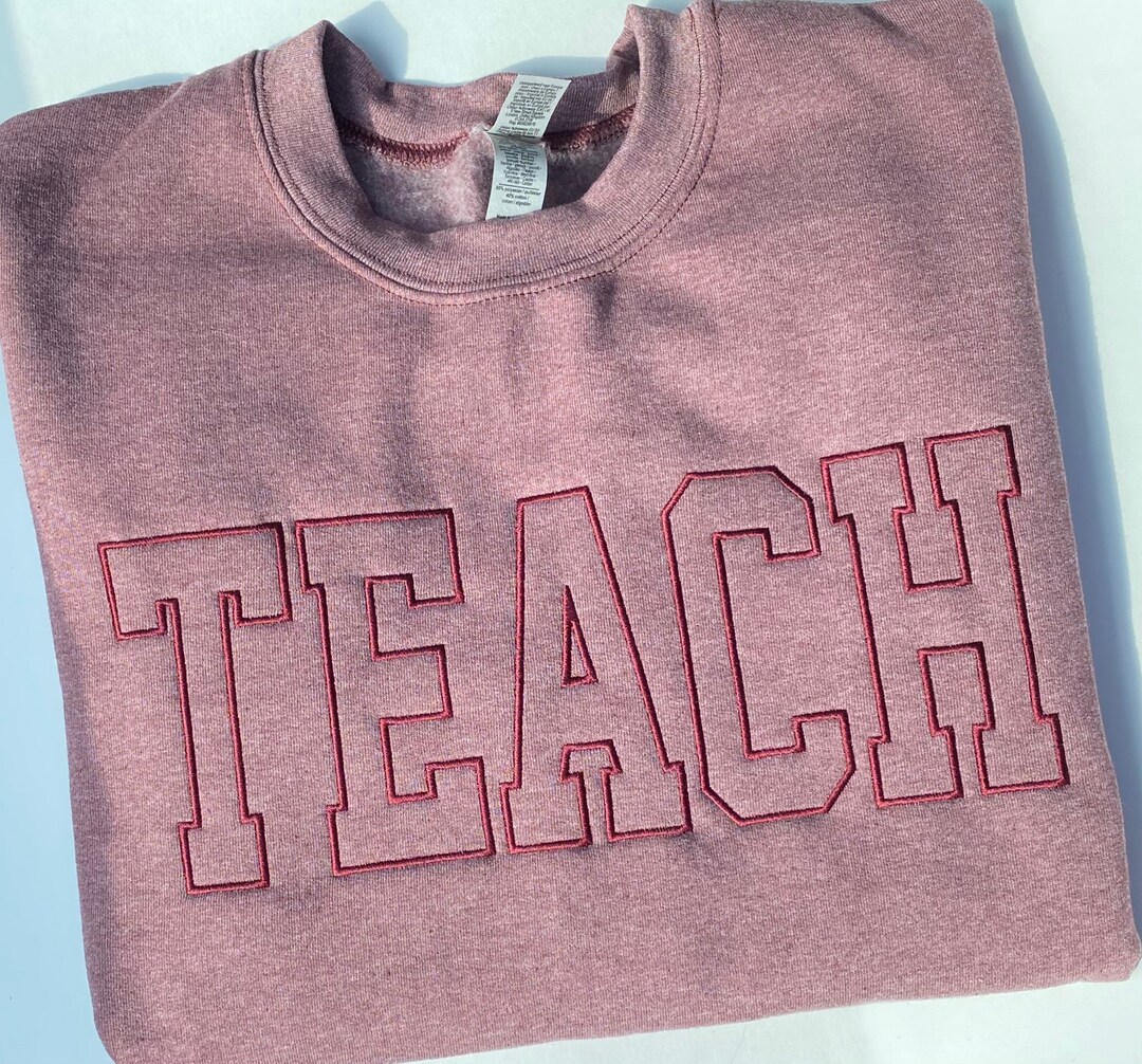 Customizable Embroidered Teacher Sweatshirt, Teacher Sweaters, Teacher ...
