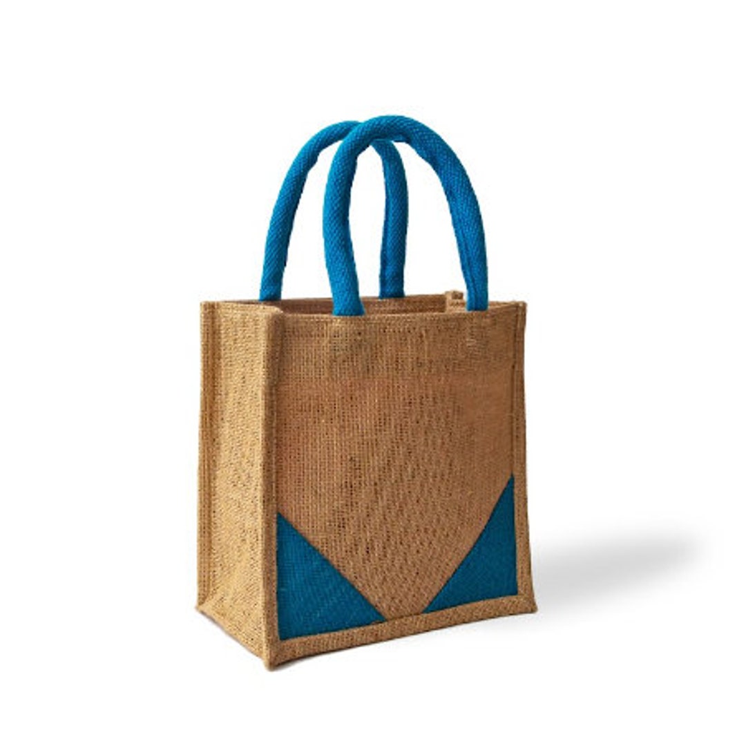 Eco Friendly Reusable Hand Made Medium Jute Tote Bag - Sustainable Bag ...