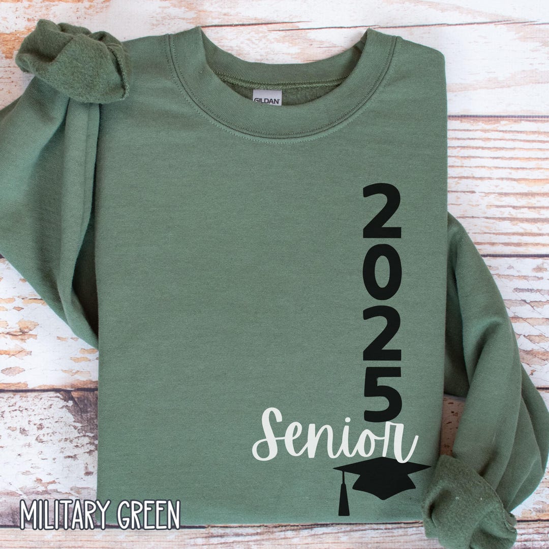 2025 Senior Sweatshirt, Grad Student Gift, Minimalist Graduation ...