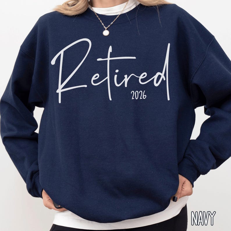 Custom Year Retired Sweater, 2026 Retirement Gift, Retirement Party ...