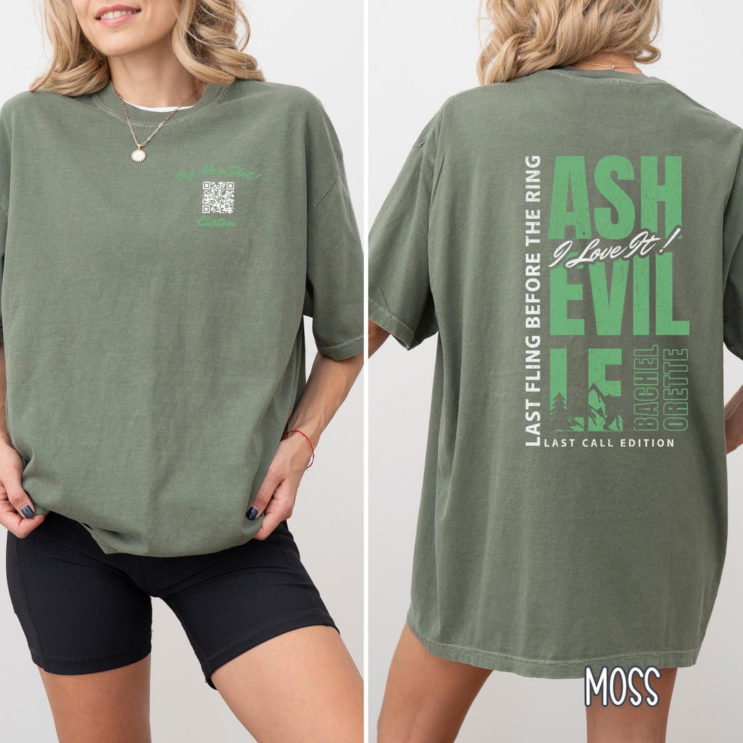 Asheville Bachelorette QR Code Shirt, Custom Bachelorette Tshirts ...