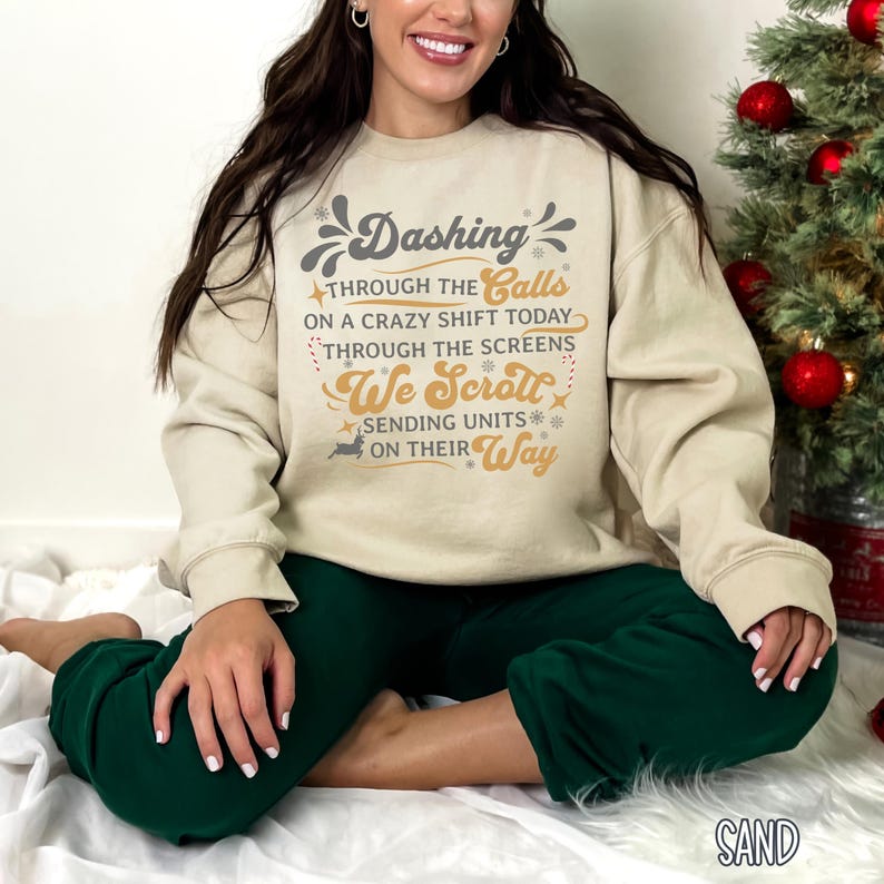 Funny Dispatch Christmas Sweatshirt, Gift for Public Safety Dispatcher ...