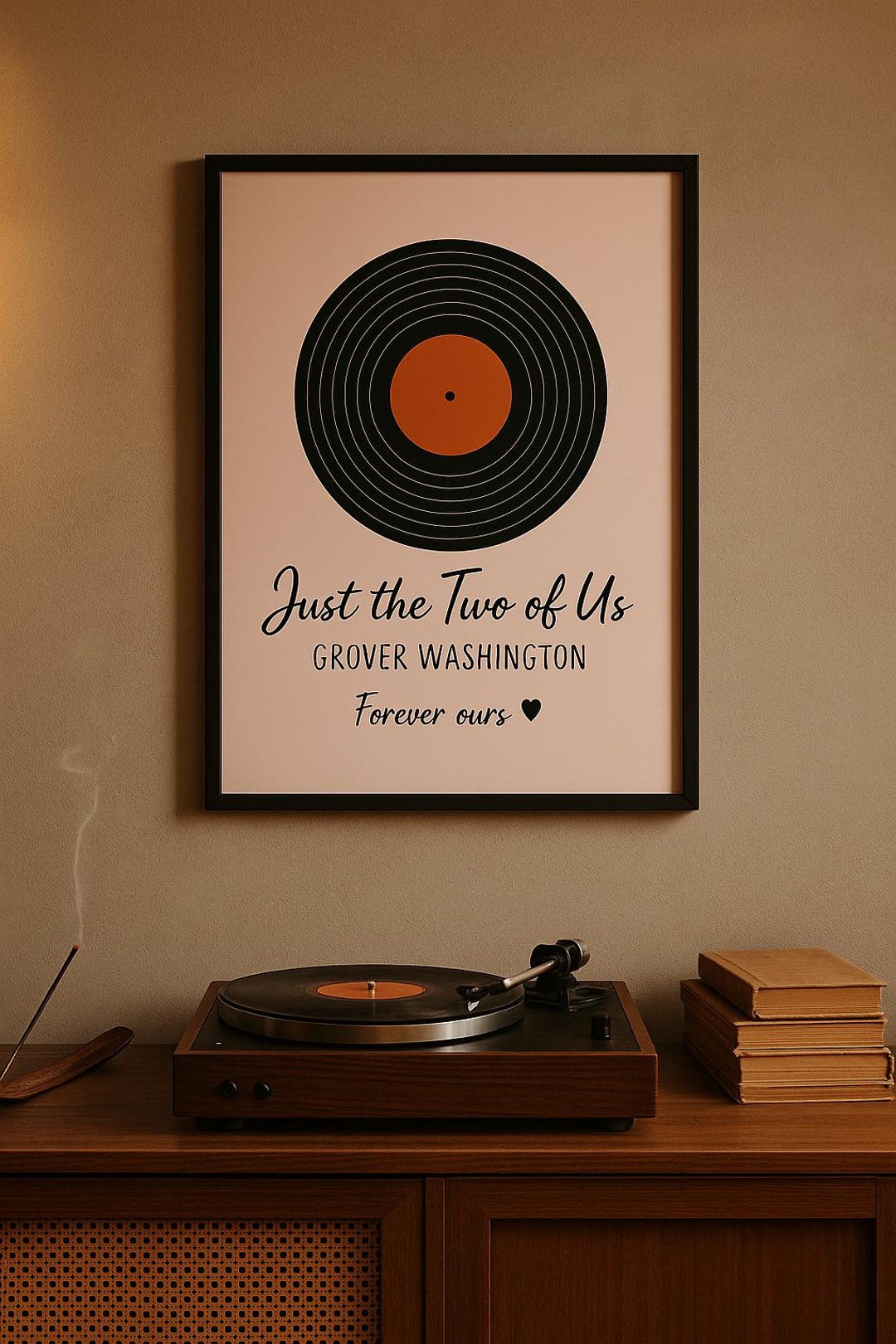 Custom Song Lyric Vinyl Print | Personalized Music Poster (digital ...