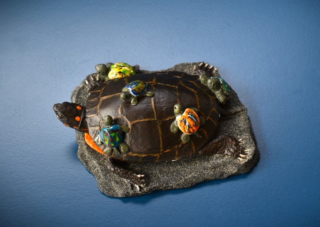 Mother Turtle With Her Babies. Turtles Teaches Us About Patience ...