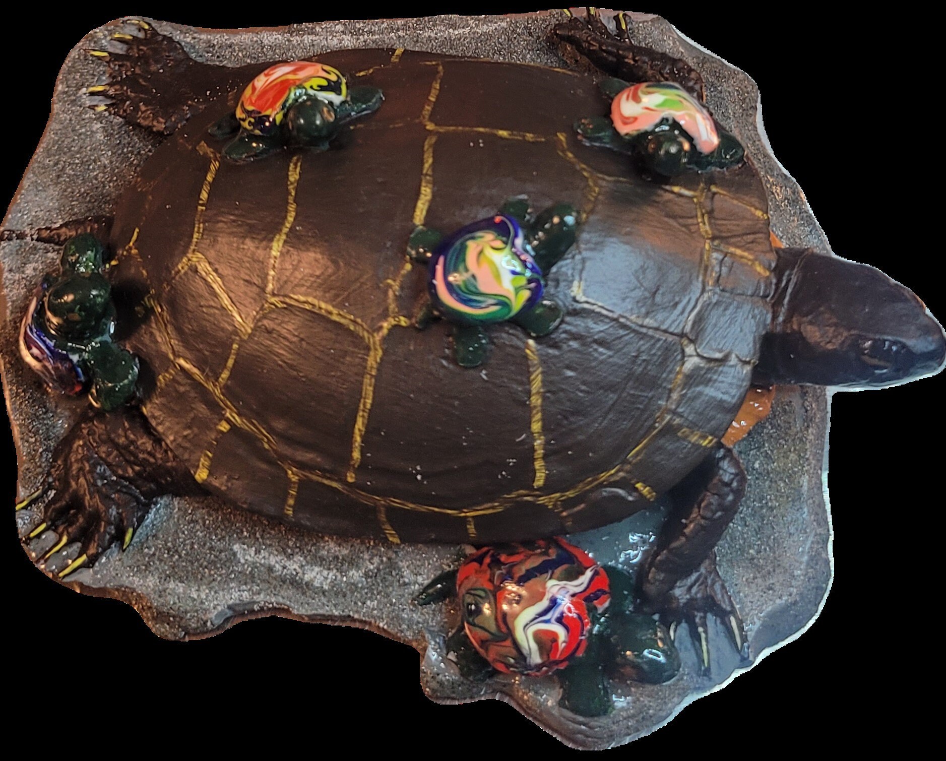 Mother Turtle With Her Babies. Turtles Teaches Us About Patience ...