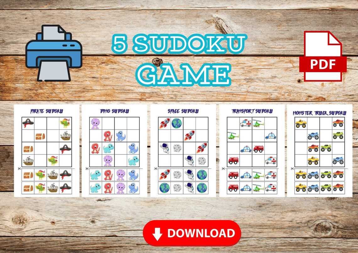 SUDOKU Game for Kids | 4x4 | Preschool Worksheets | Toddlers Games ...