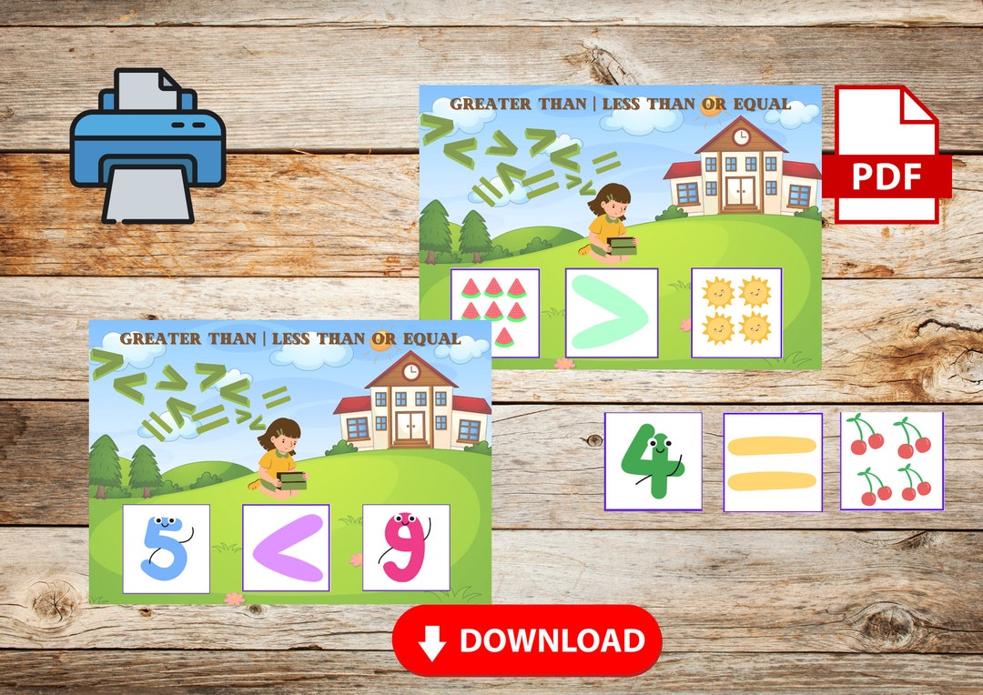 Greater Than Less Than or Equal to Worksheet Comparing Numbers Math ...