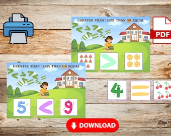 Greater Than Less Than or Equal to Worksheet Comparing Numbers Math ...